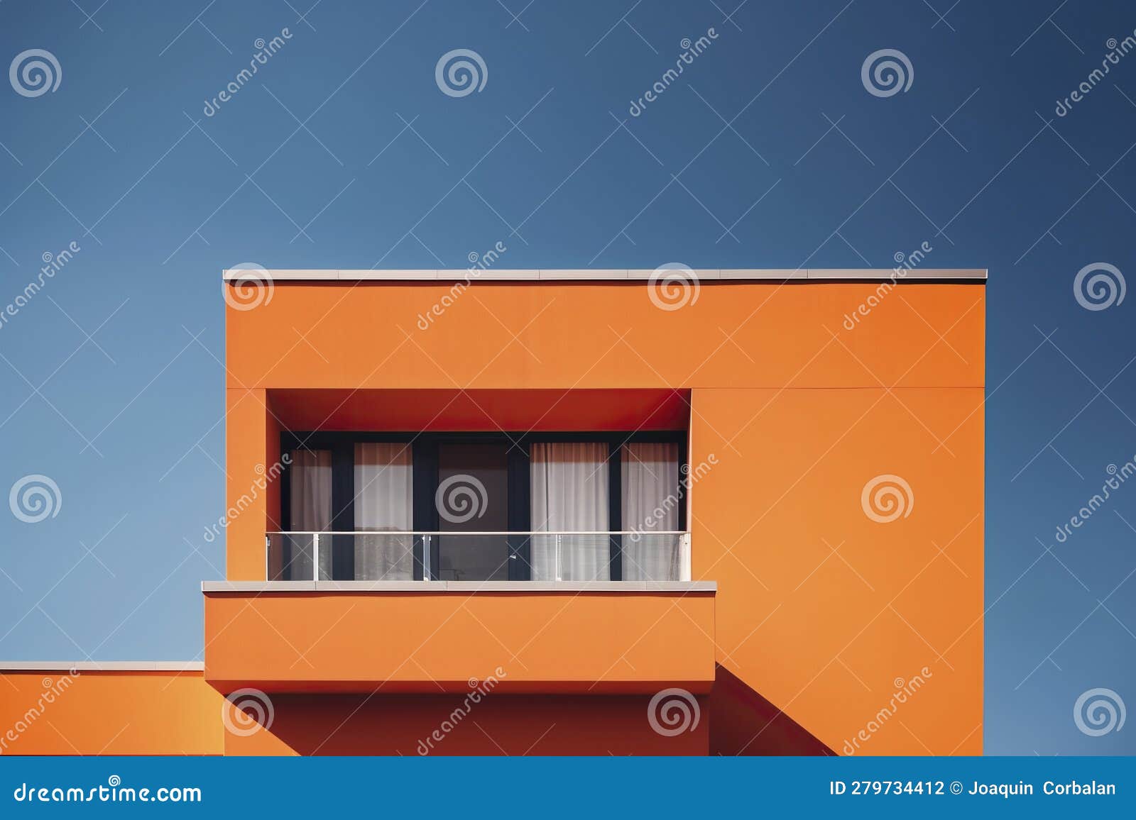 Orange, Trendy Color in Architecture and Backgrounds for Construction ...