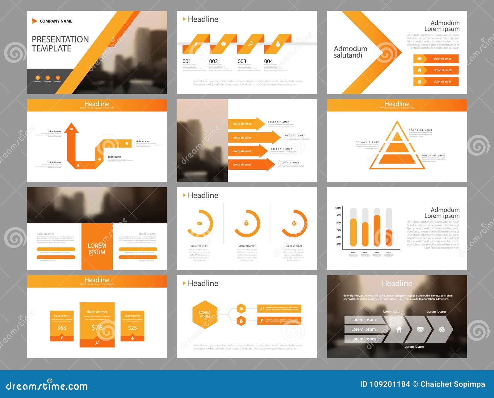 Orange Triangle Bundle Infographic Elements Presentation Template ... Orange Triangle Bundle Infographic Elements Presentation Template ...