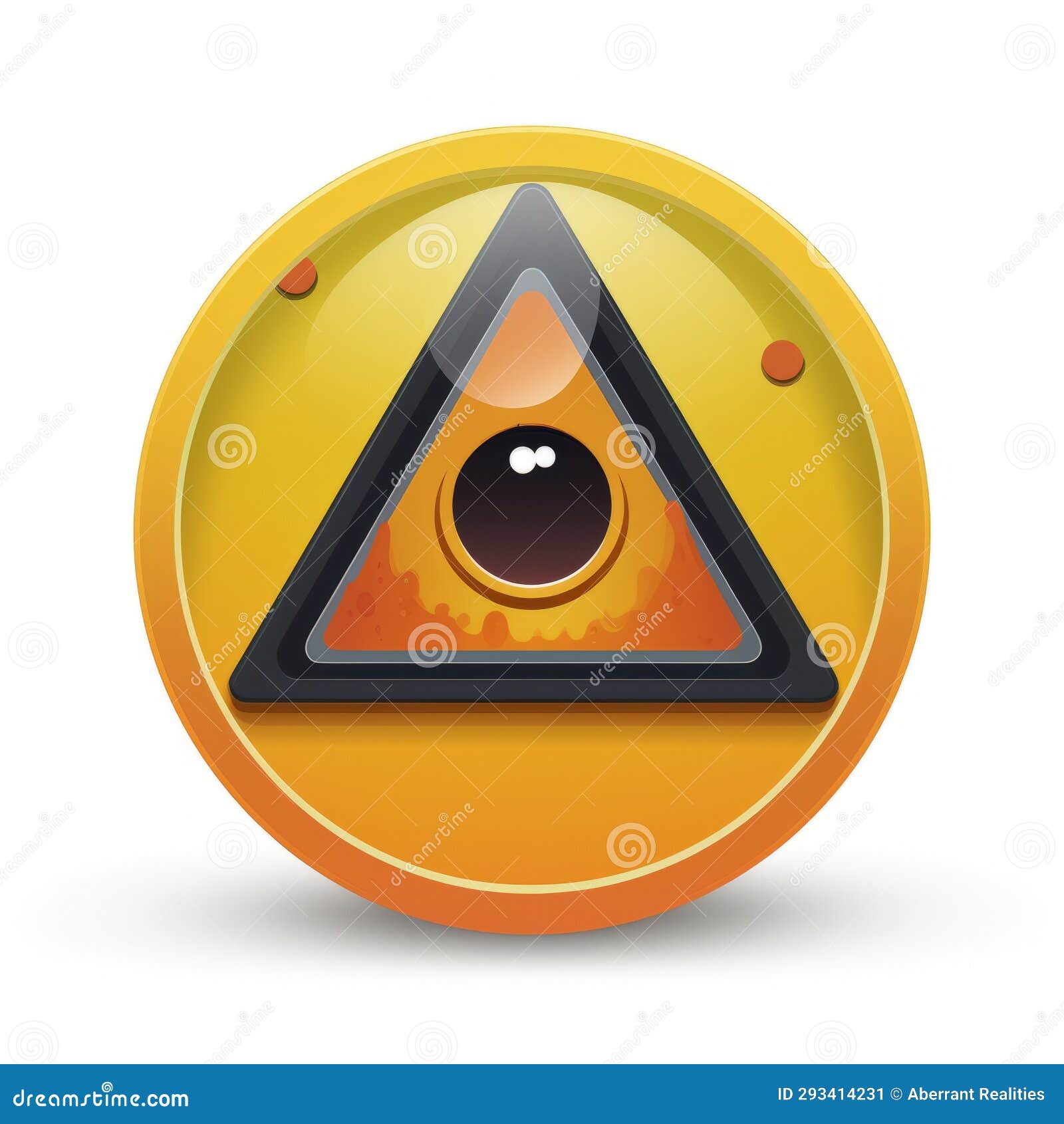 An Orange Triangle with an Eye in the Middle Stock Illustration ...