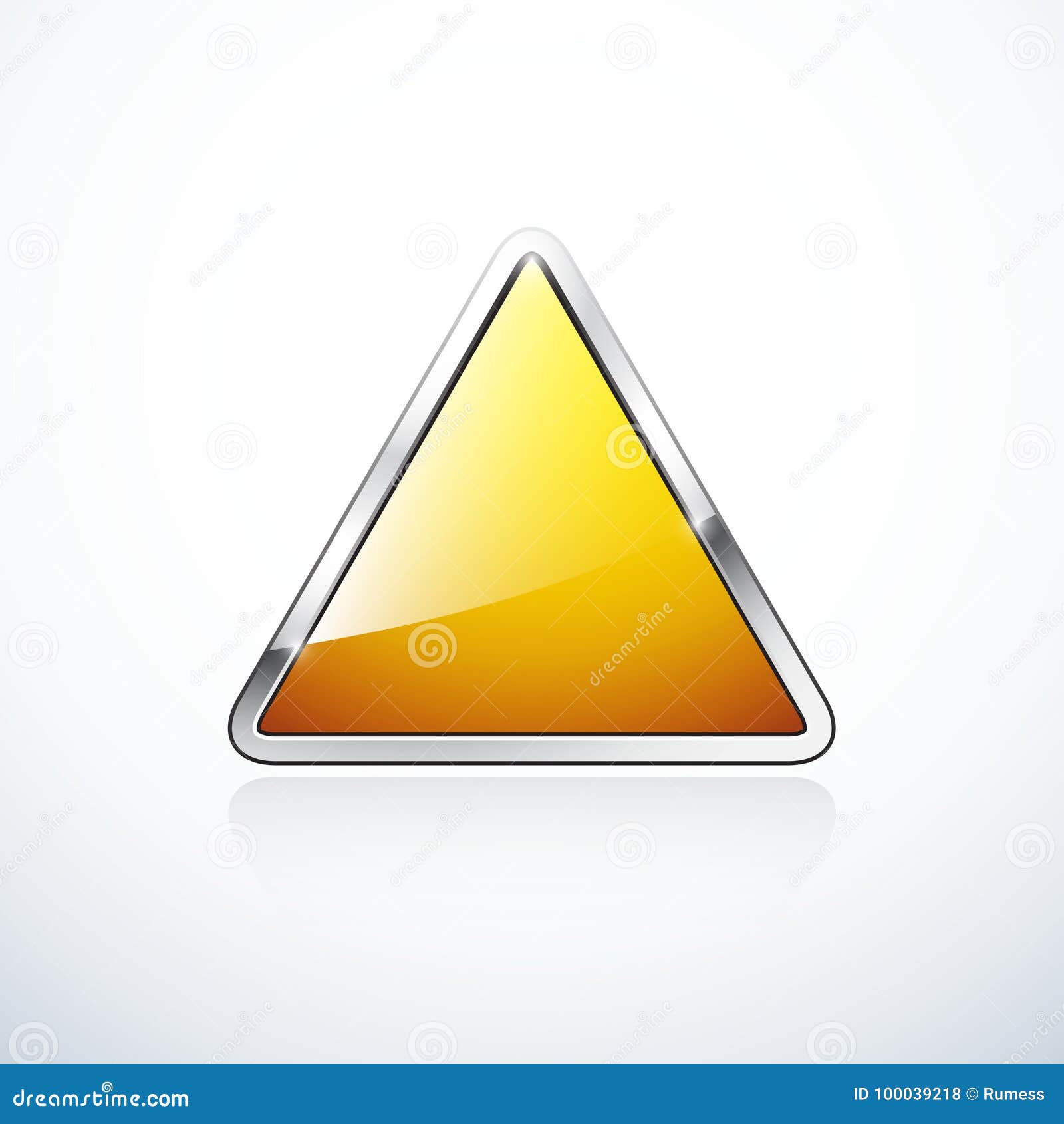 Orange triangle sign stock vector. Illustration of eps10 - 100039218