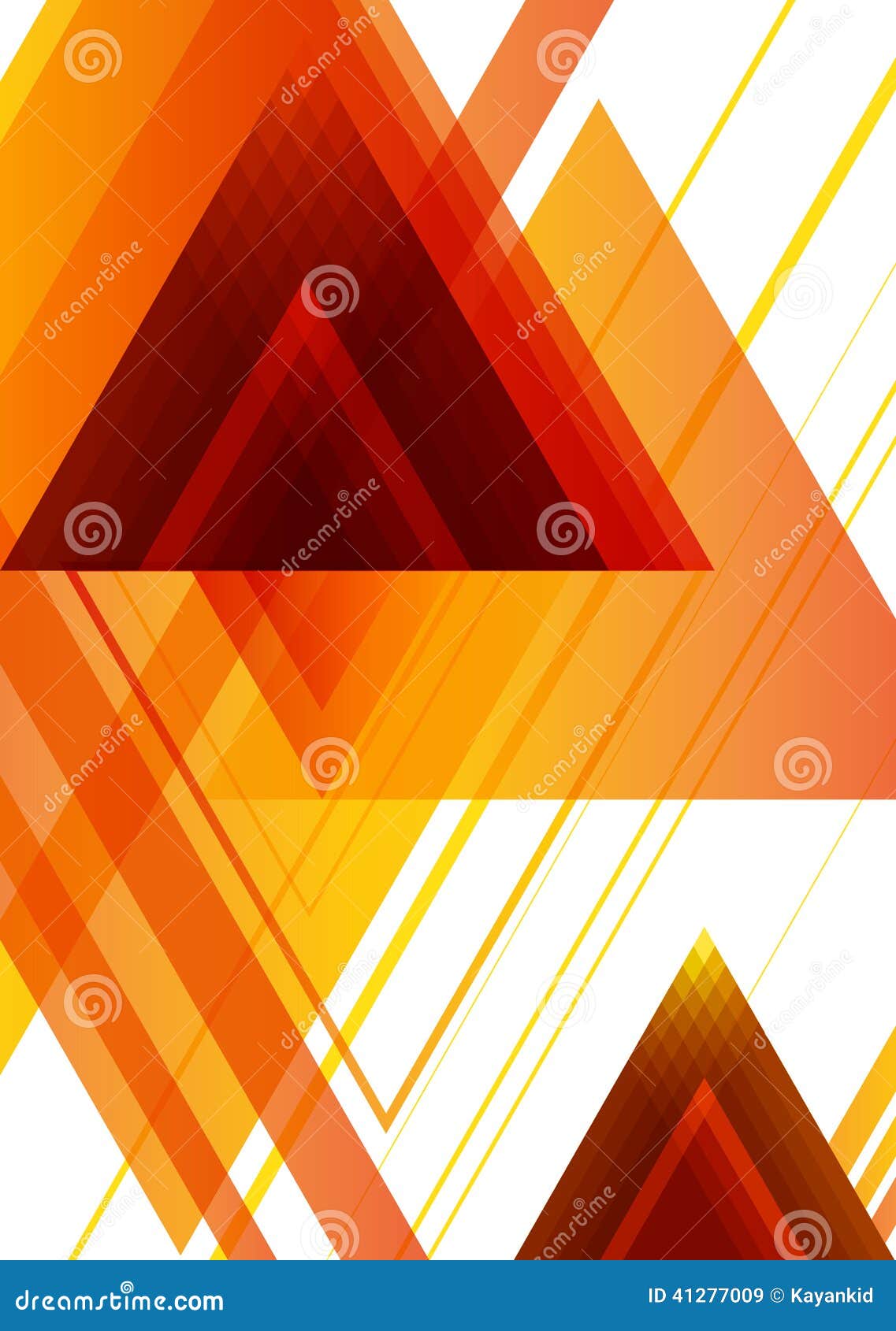Orange triangles stock illustration. Illustration of brown - 41277009
