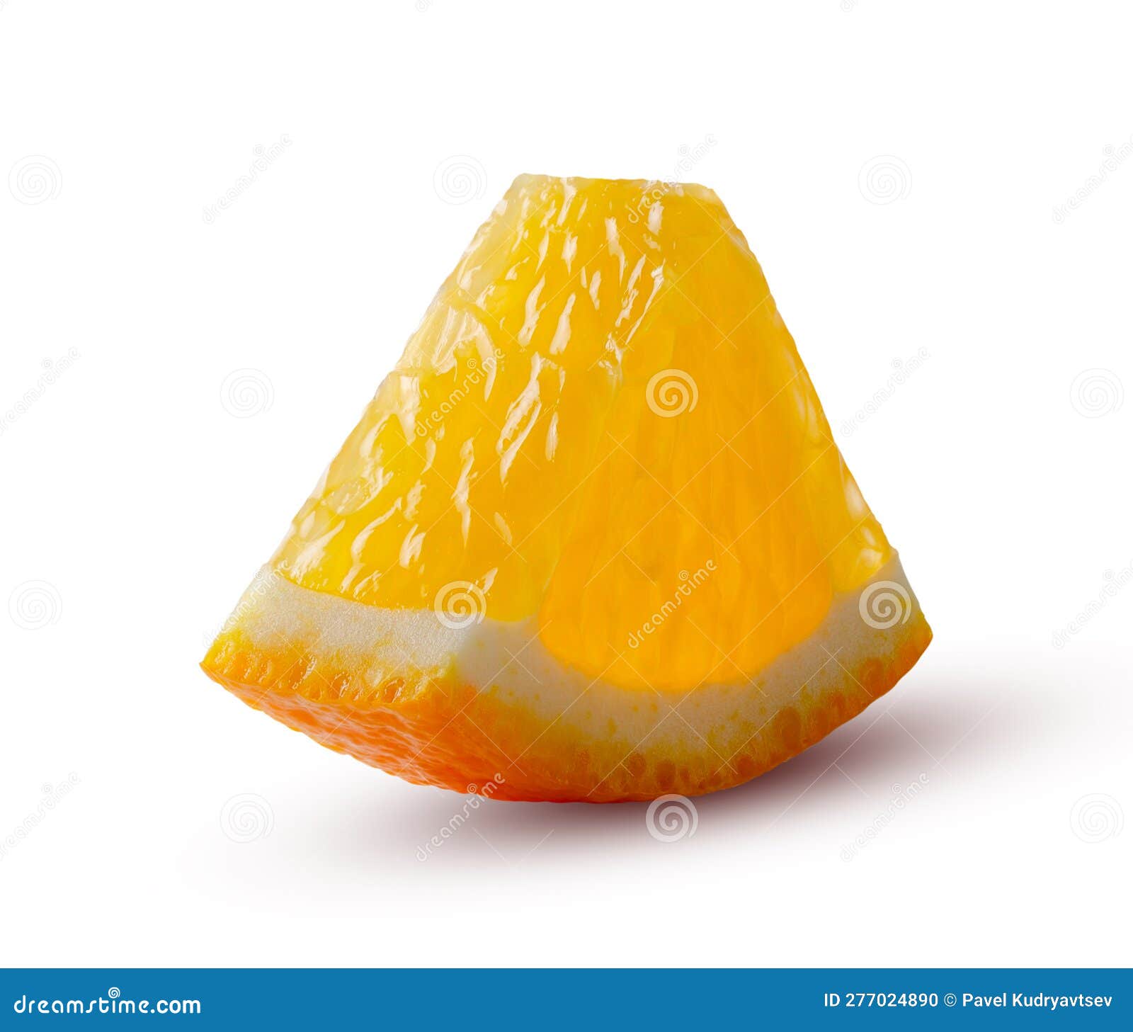 Orange Triangular Sector Glowing from Inside Isolated on White ...