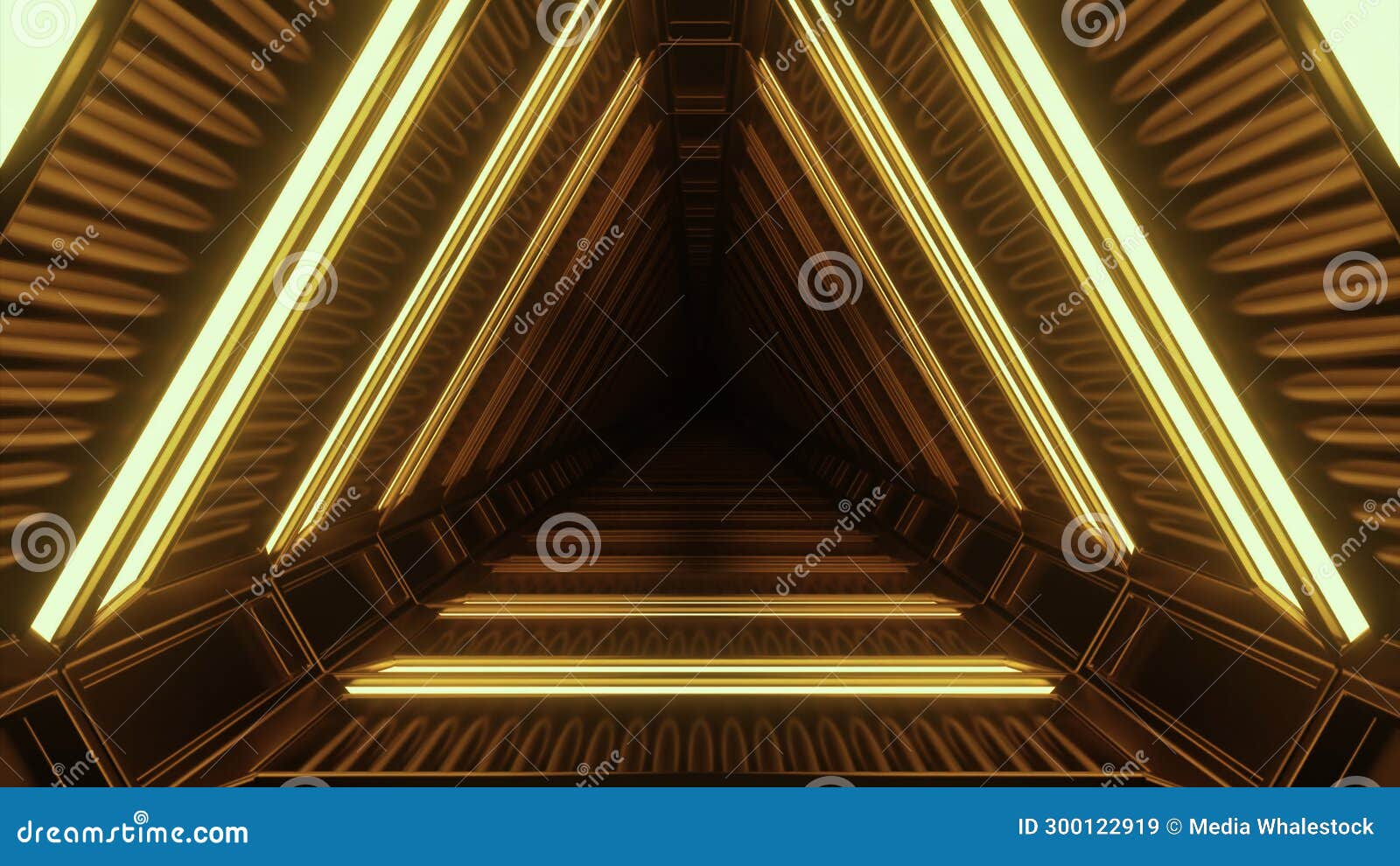 Orange Triangular Tunnel.Design. a Bright Abstraction in Which a Bright ...
