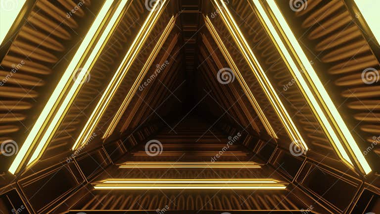Orange Triangular Tunnel.Design. a Bright Abstraction in Which a Bright ...