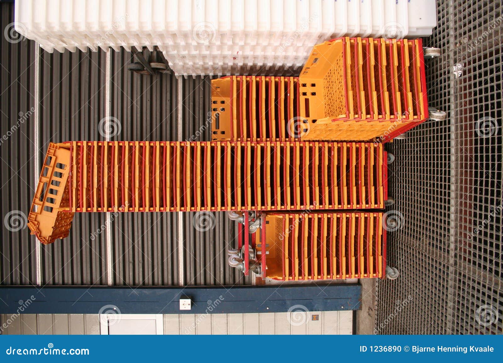 Orange trolleys stock photo. Image of shop, store, logistics - 1236890
