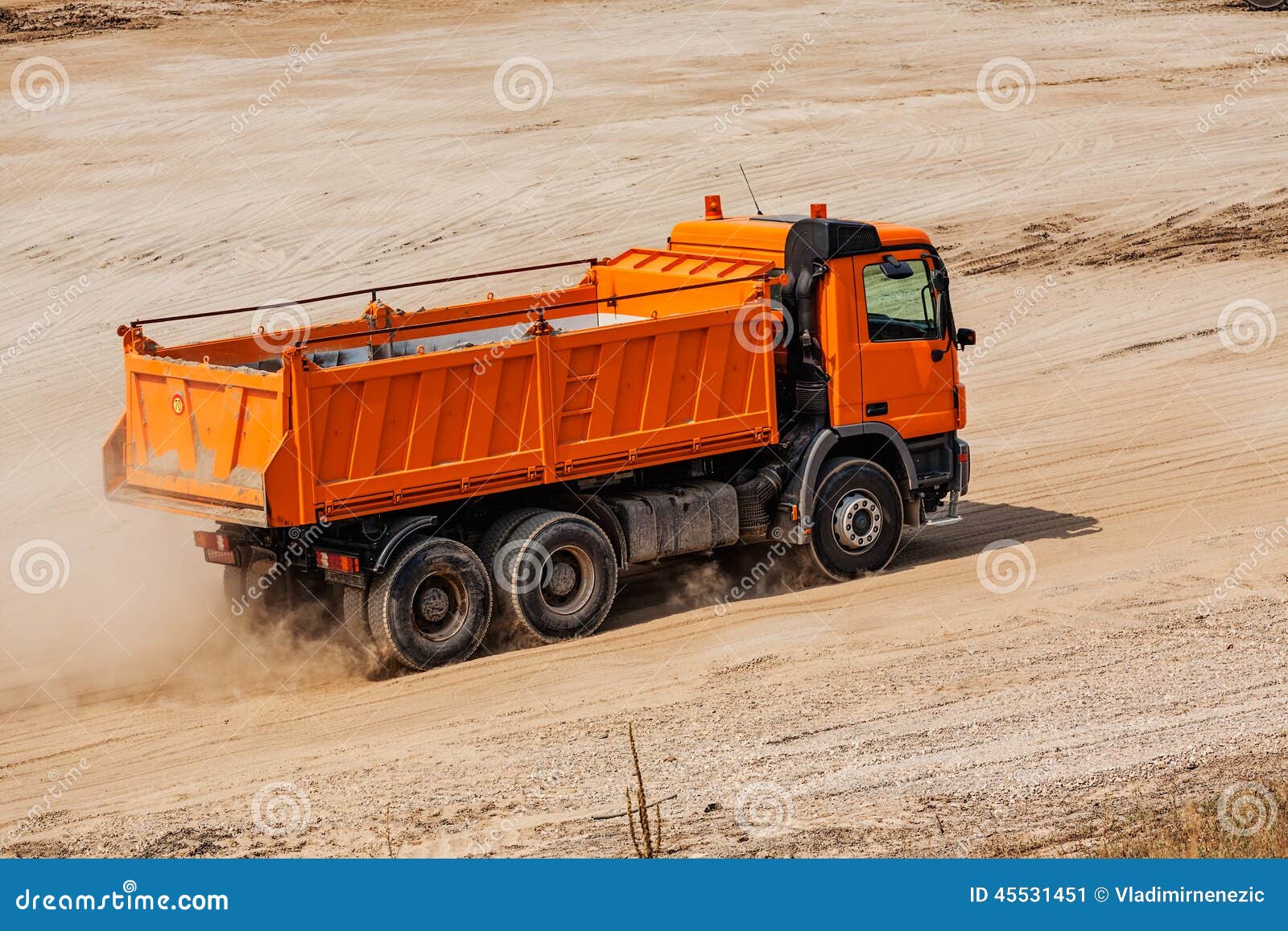 Orange truck stock image. Image of ground, offroad, business - 45531451