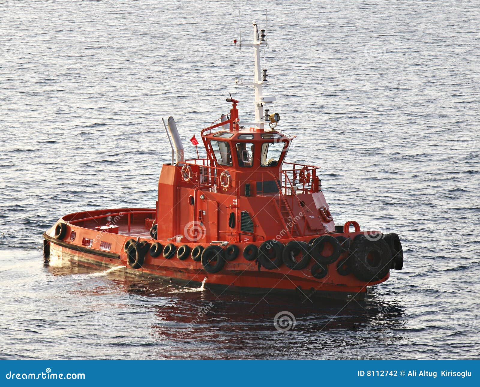 Orange tug/pilot boat stock photo. Image of tourism, cruise - 8112742