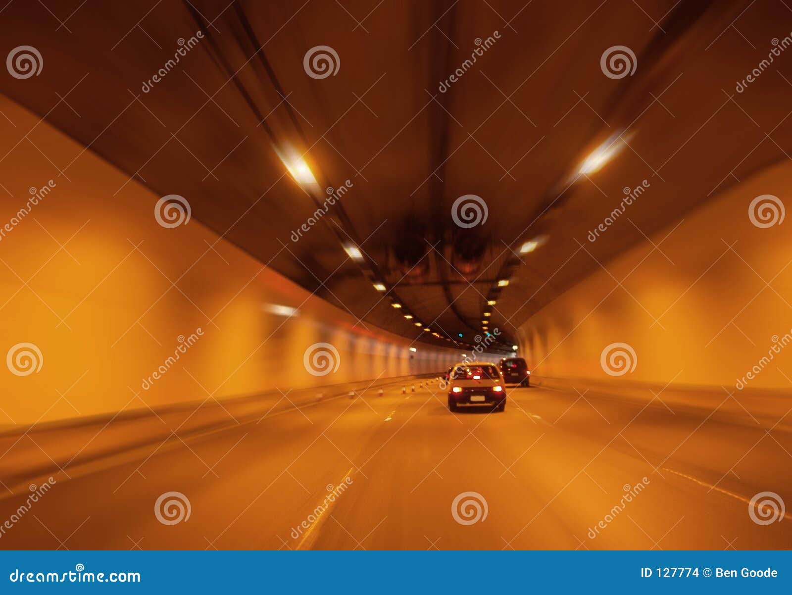 Orange Tunnel stock photo. Image of tunnel, lights, fast - 127774