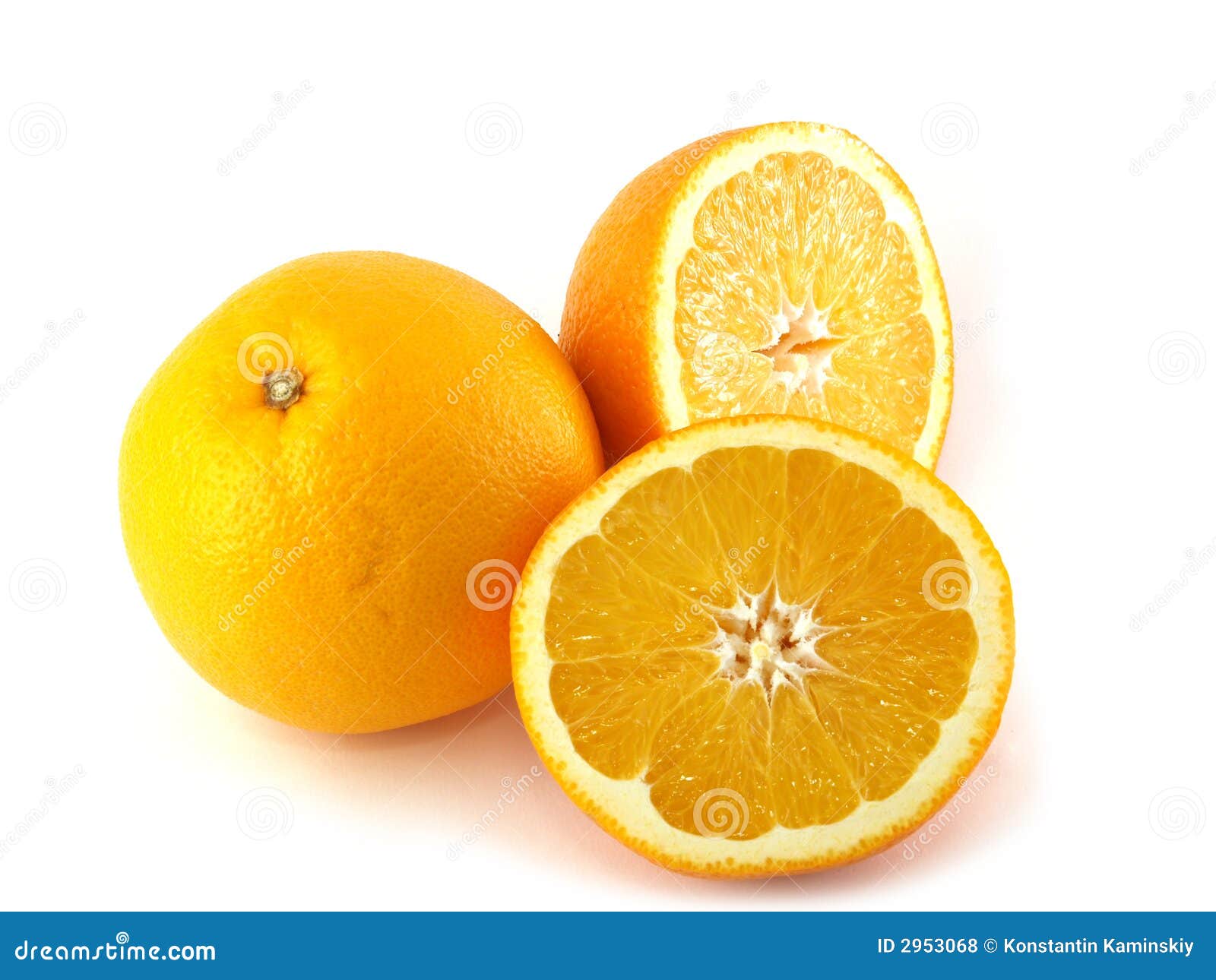 Orange and two halves stock photo. Image of circle, cutting - 2953068