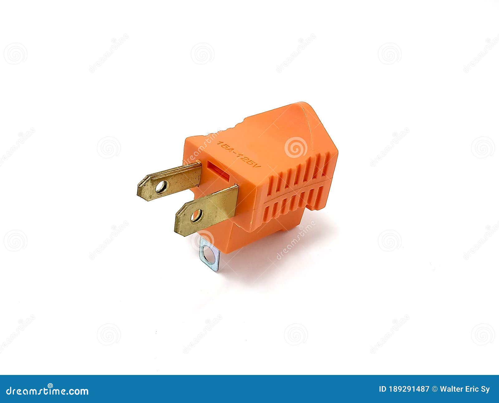 Orange Two Prong Electrical Plug Stock Image - Image of socket, wall ...