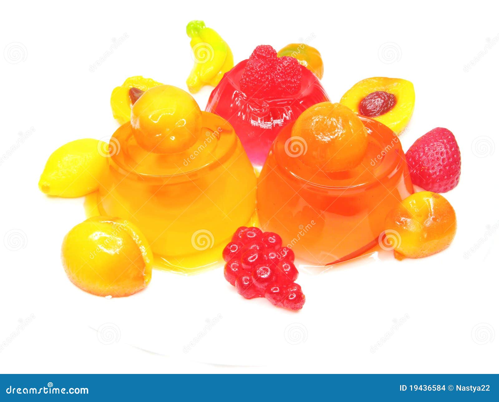 Orange Und Roter Nachtisch Mit Pudding Und Gelee Stockfoto - Bild von ...