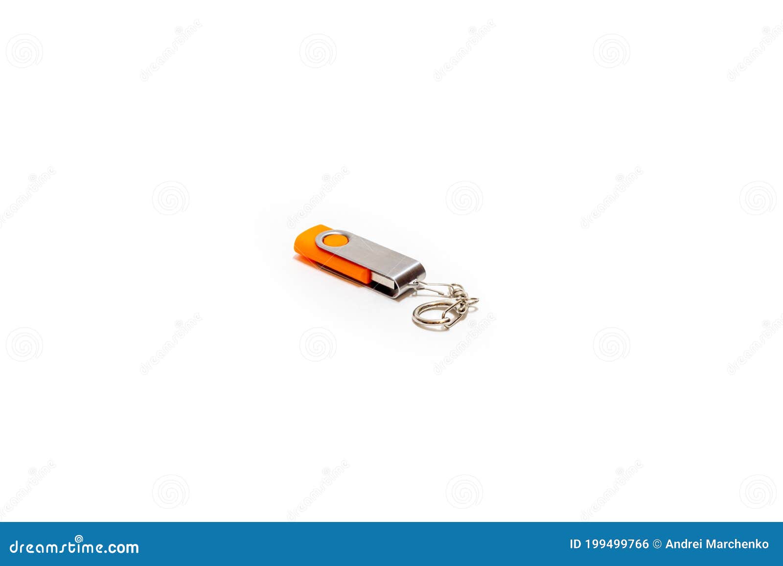 Orange USB Flash Drive on White Background Stock Photo - Image of datum ...