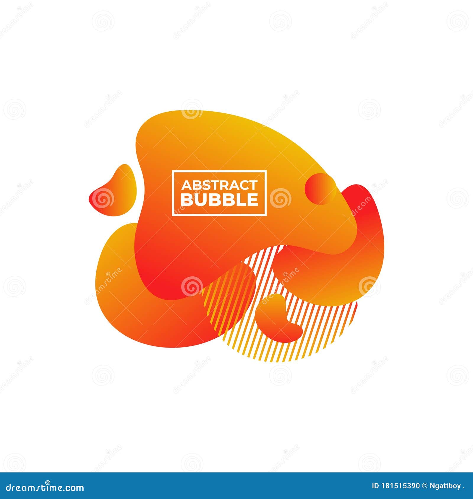 Orange Vector Abstract Liquid Shape Graphic Elements. Stock Vector ...