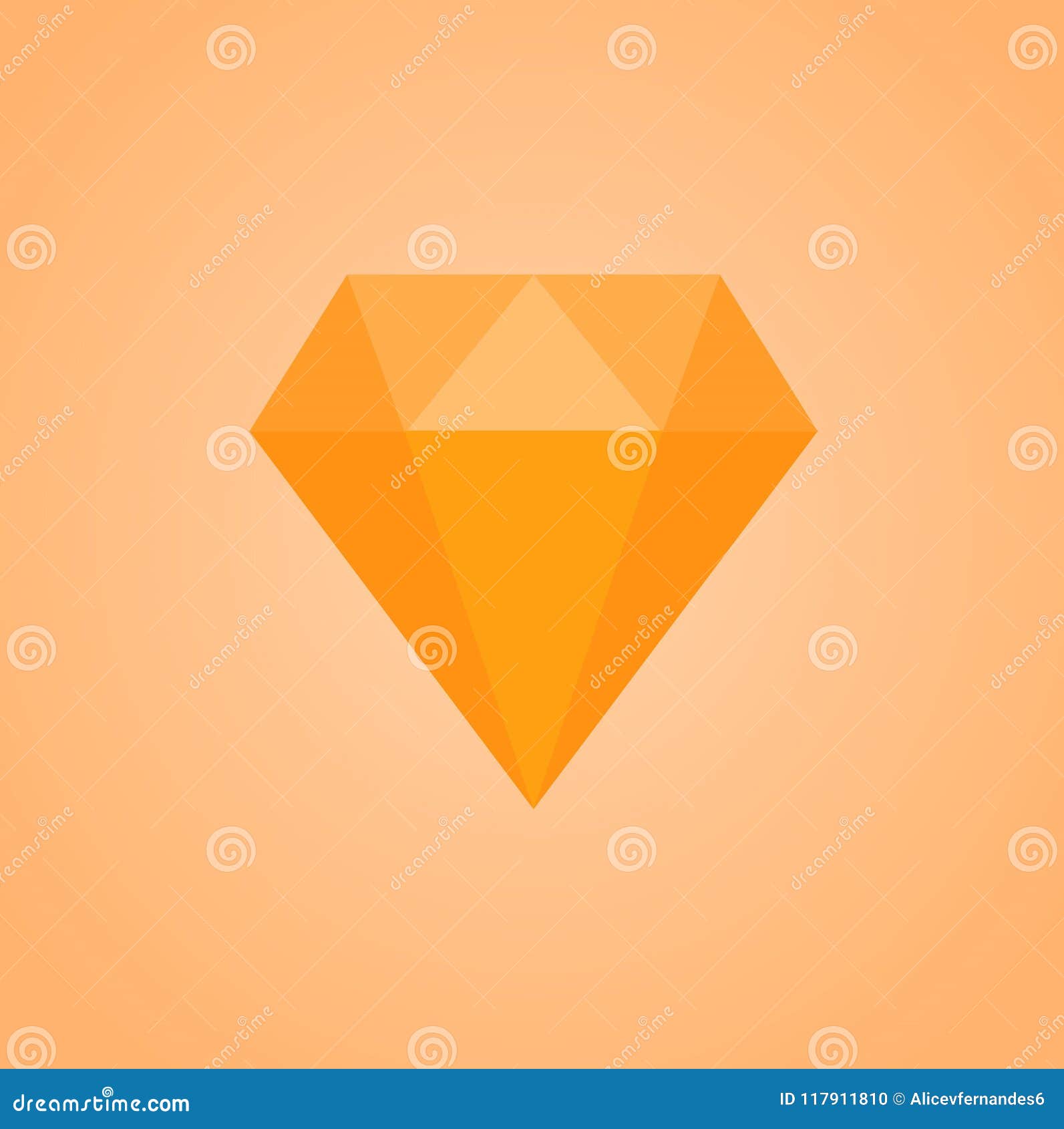 Orange Vector Diamond High Resolution Stock Illustration - Illustration ...