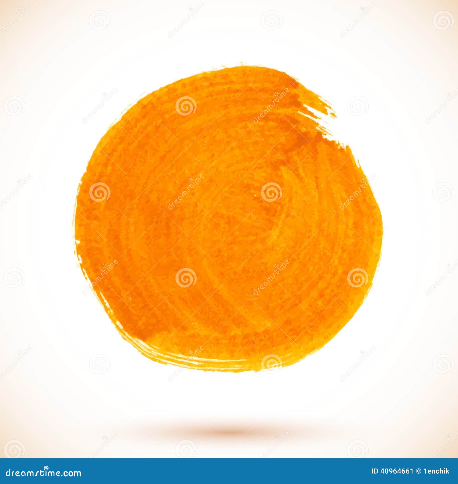 Orange Vector Isolated Acrylic Paint Circle Stock Vector - Illustration ...