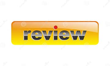 Orange Vector Review Button Stock Vector - Illustration of curve ...
