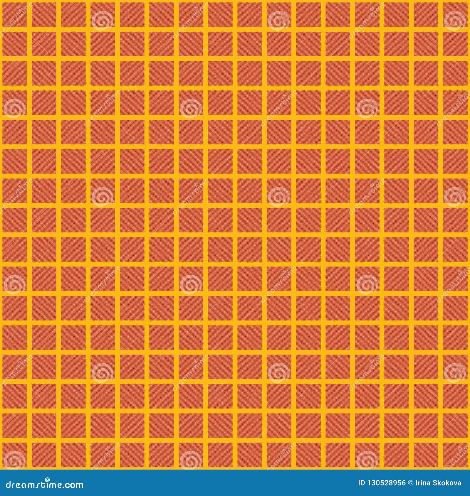 Orange Vector Square Grid Pattern. Seamless Texture Stock Vector ...