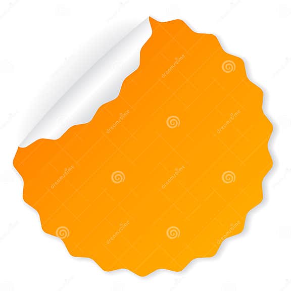 Orange vector sticker stock vector. Illustration of corner - 82846549