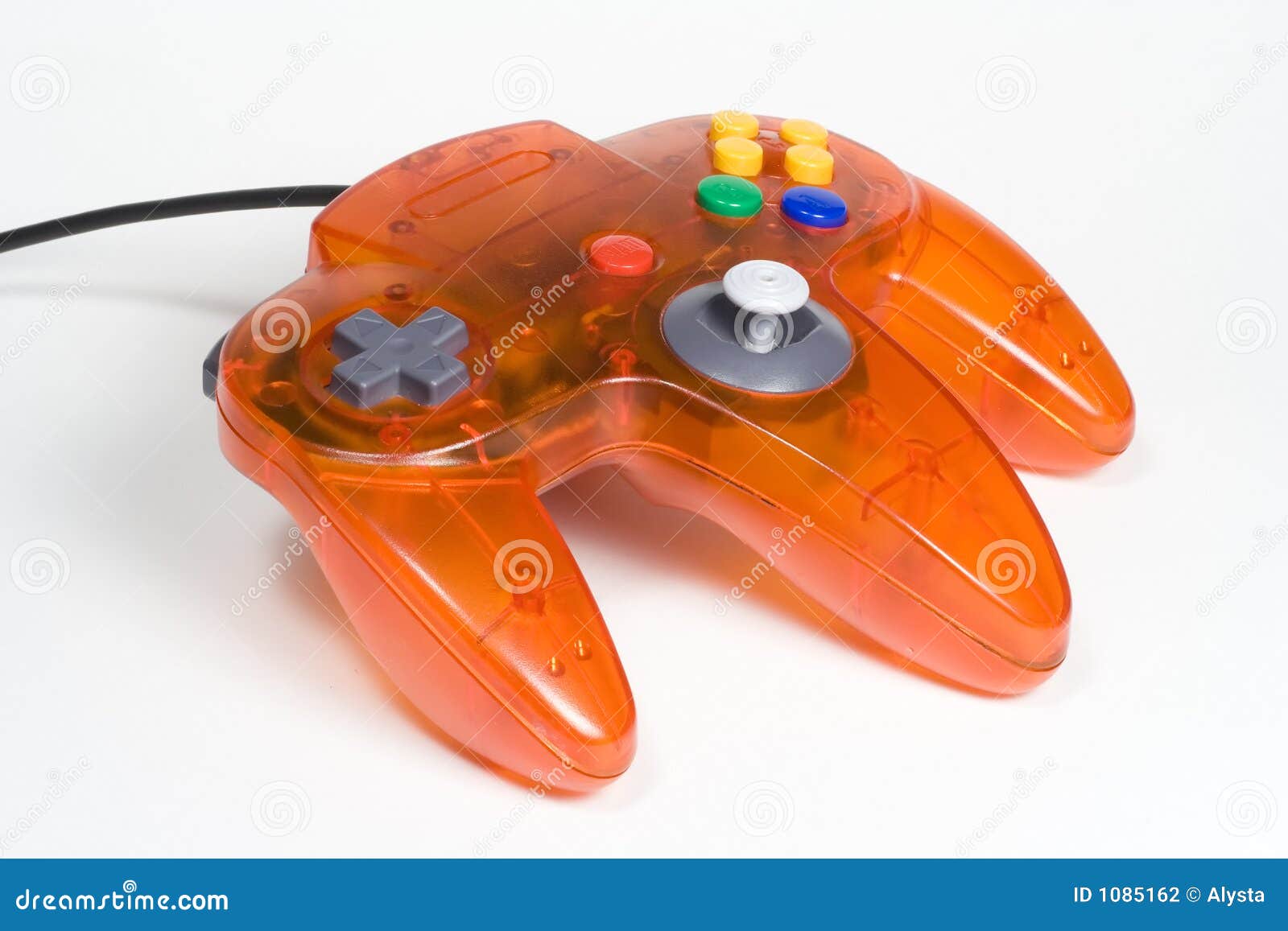 Orange Video Game Controller Stock Photo - Image of video, computer ...