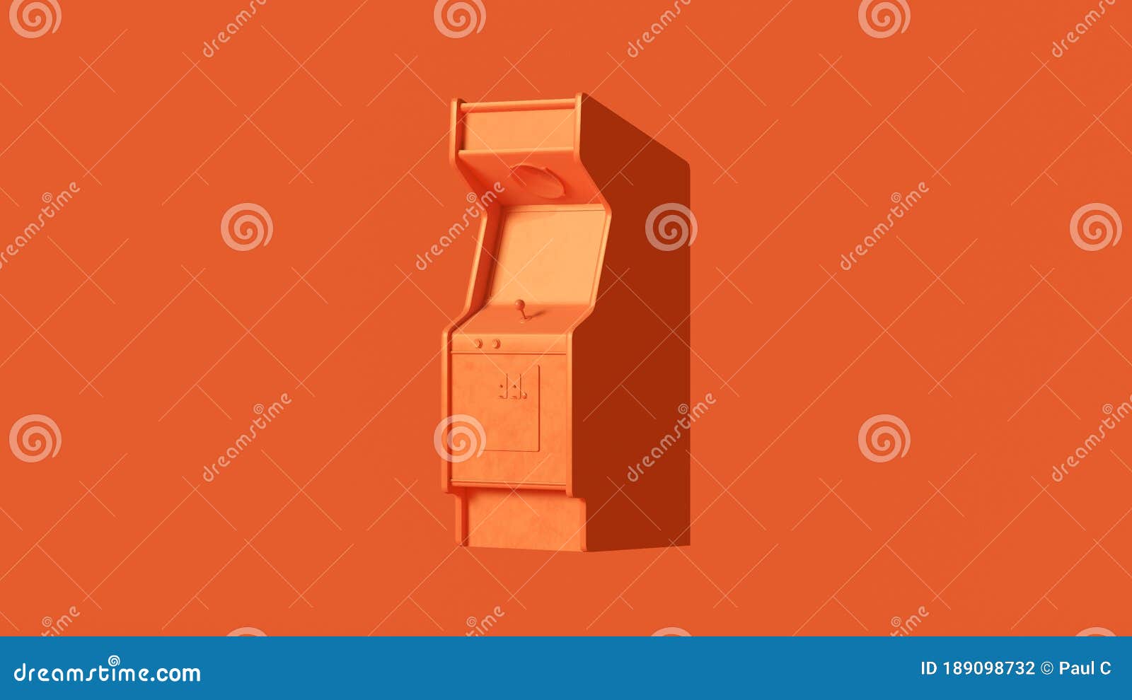 Orange Vintage Arcade Console Stock Illustration - Illustration of ...