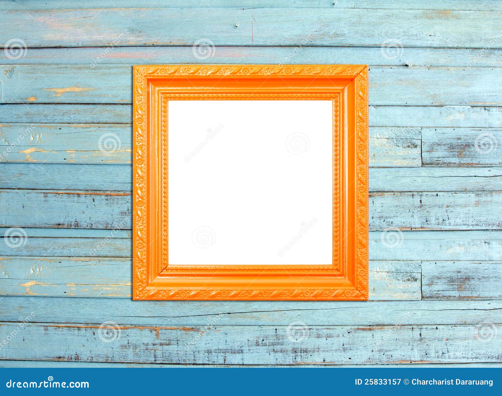 Orange Vintage Picture Frame Stock Image - Image of decorate, gallery ...