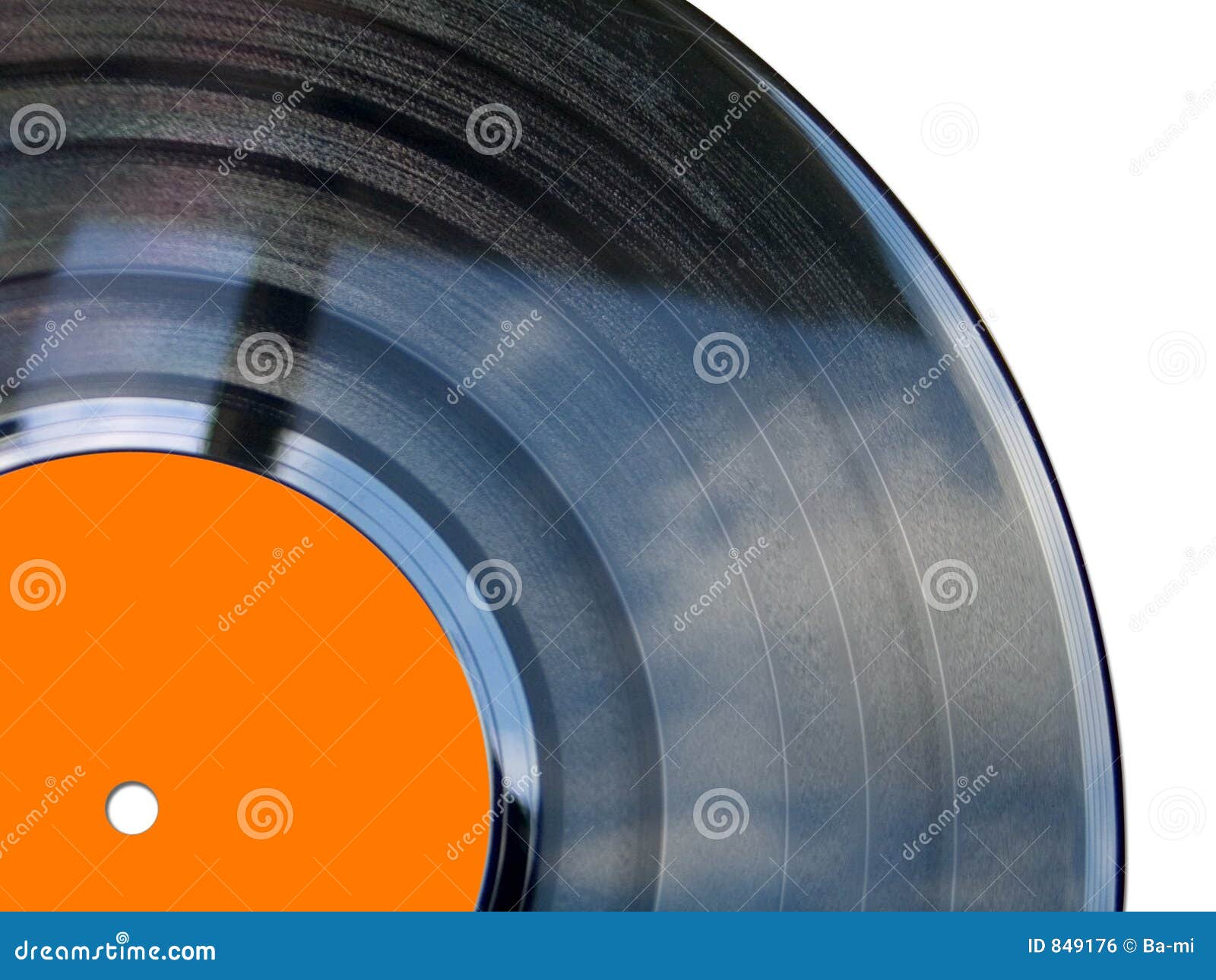 Orange vinyl record stock photo. Image of player, scratch - 849176