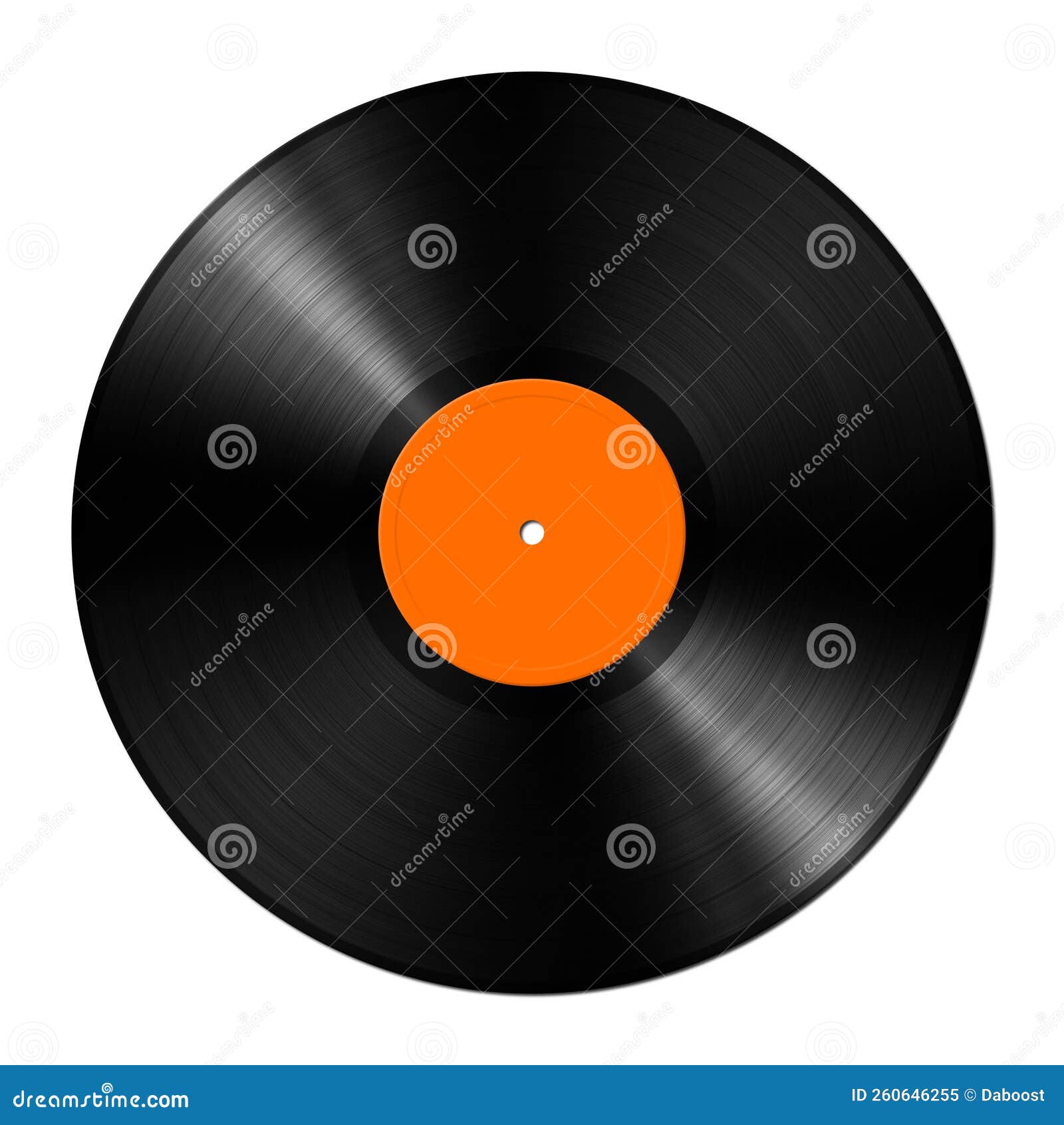 Orange Vinyl Record Isolated on White Background Stock Illustration ...