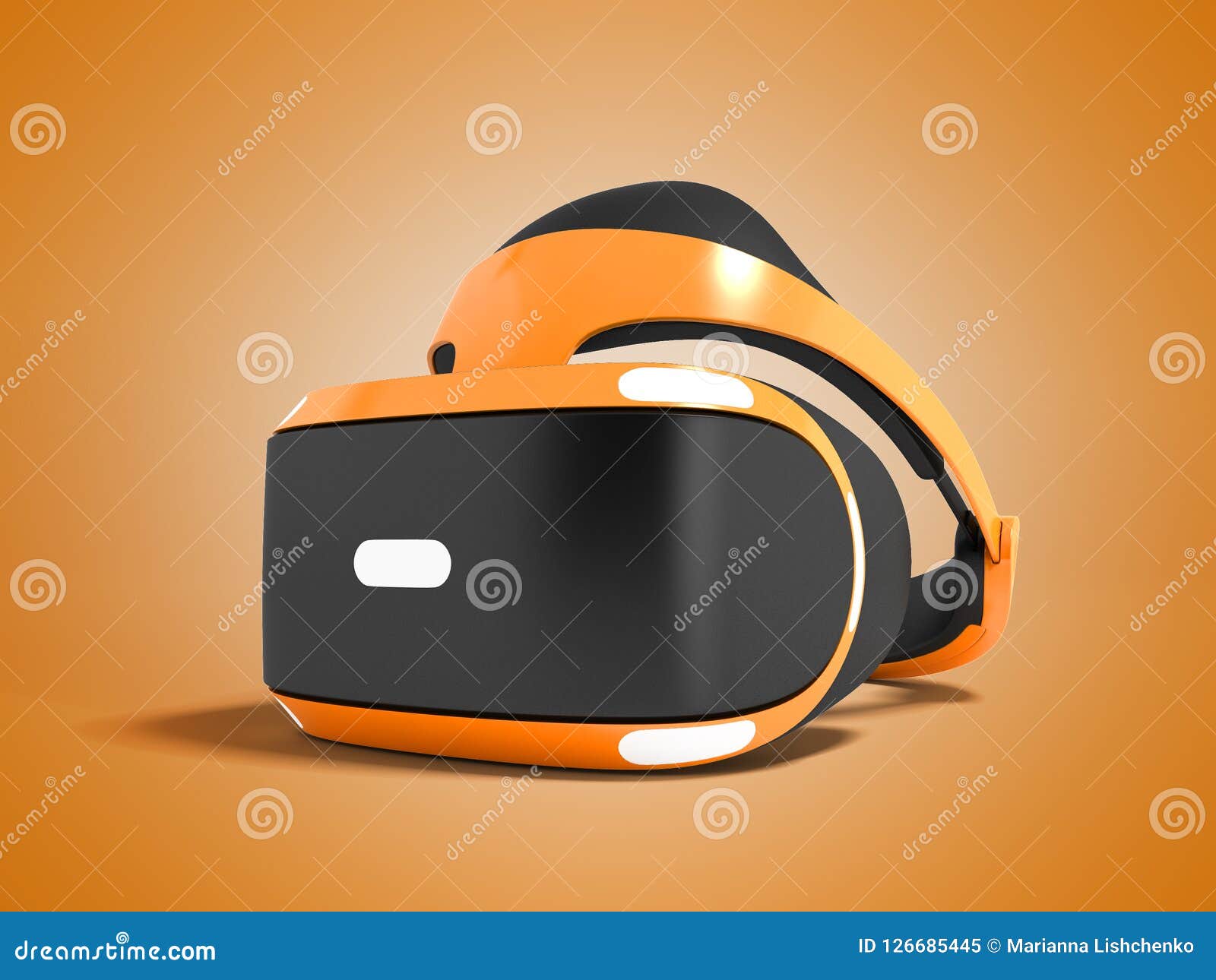 Orange Virtual Reality Glasses for Gaming on Personal Computer 3 Stock ...