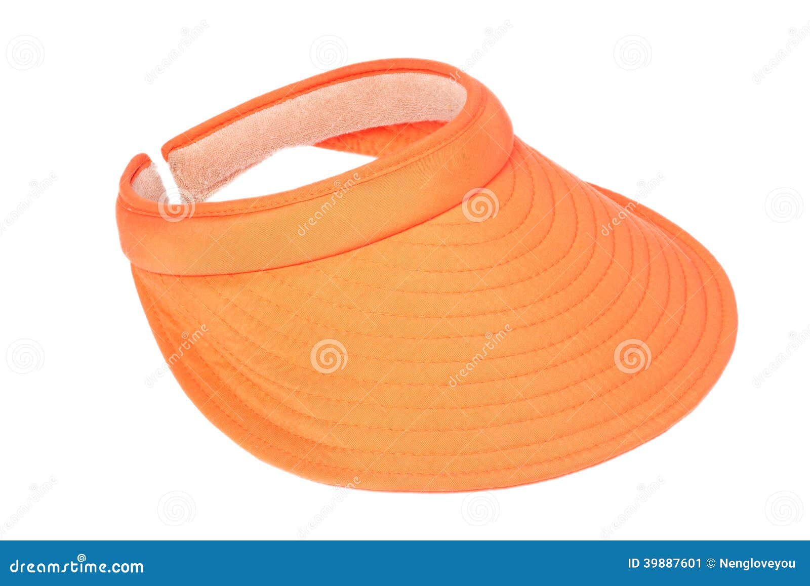 Orange visor stock image. Image of fabric, apparel, color - 39887601
