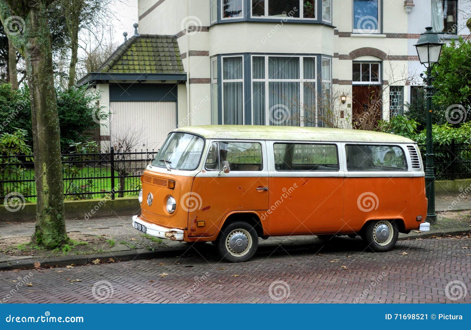 Orange Volkswagen van editorial photo. Image of home - 71698521