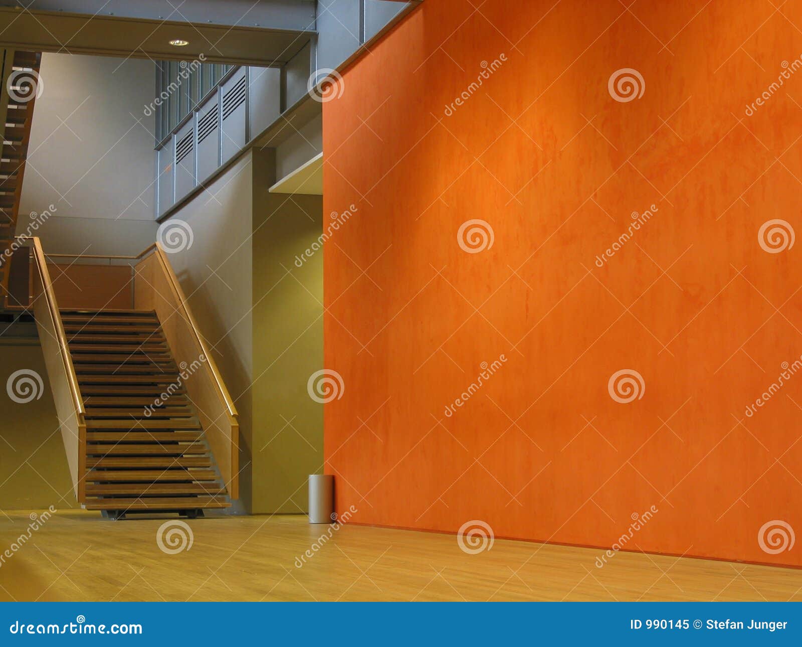 Orange wall stock image. Image of parquet, wall, abandonned - 990145