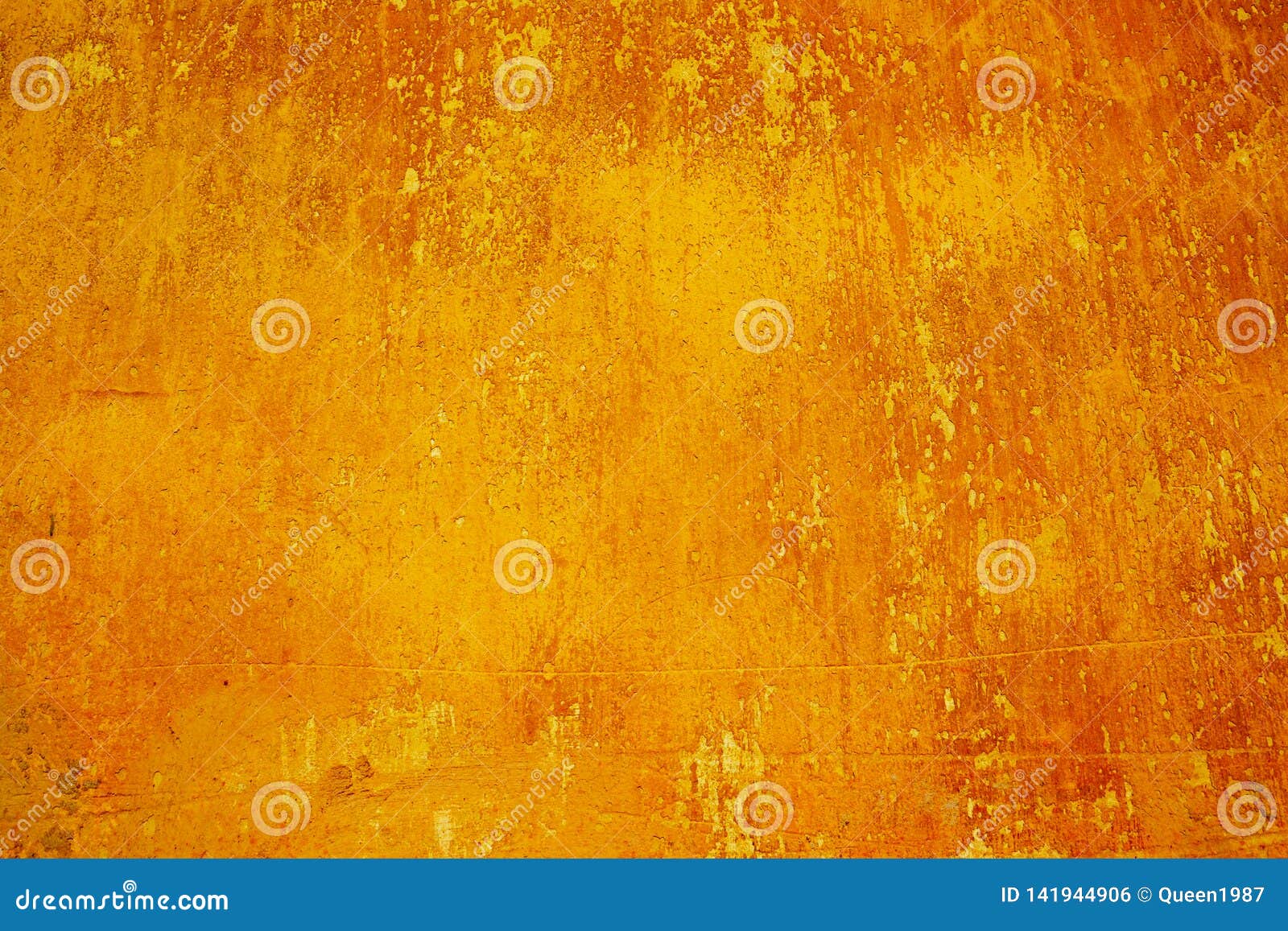 Orange Wall Old Putty. Background with Copy Space Stock Photo - Image ...