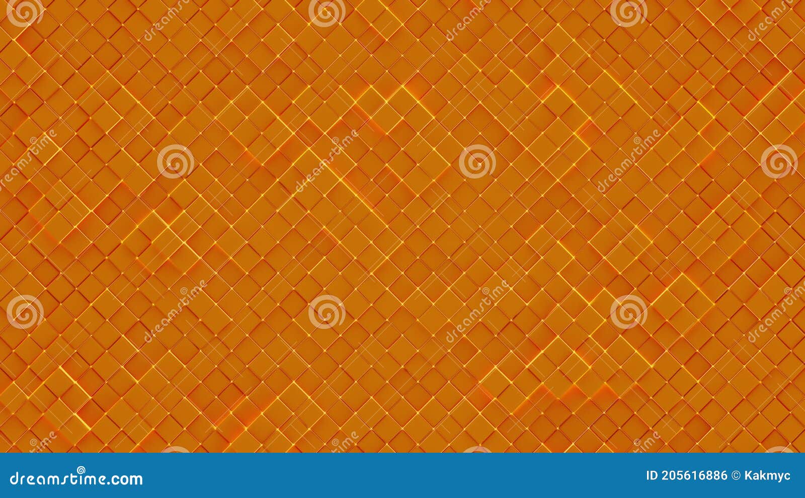 Orange Wall with Rhombus Shapes. Abstract Computer Graphics Stock ...