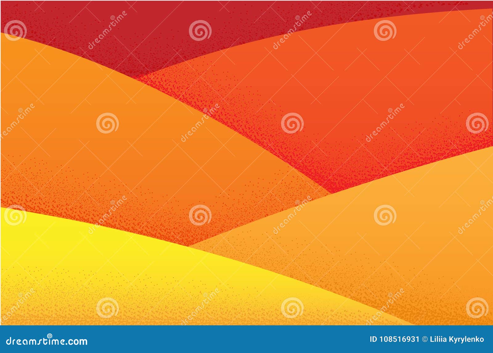Orange Warm Desert Background with a Grainy Texture. Hills or Mounds of ...