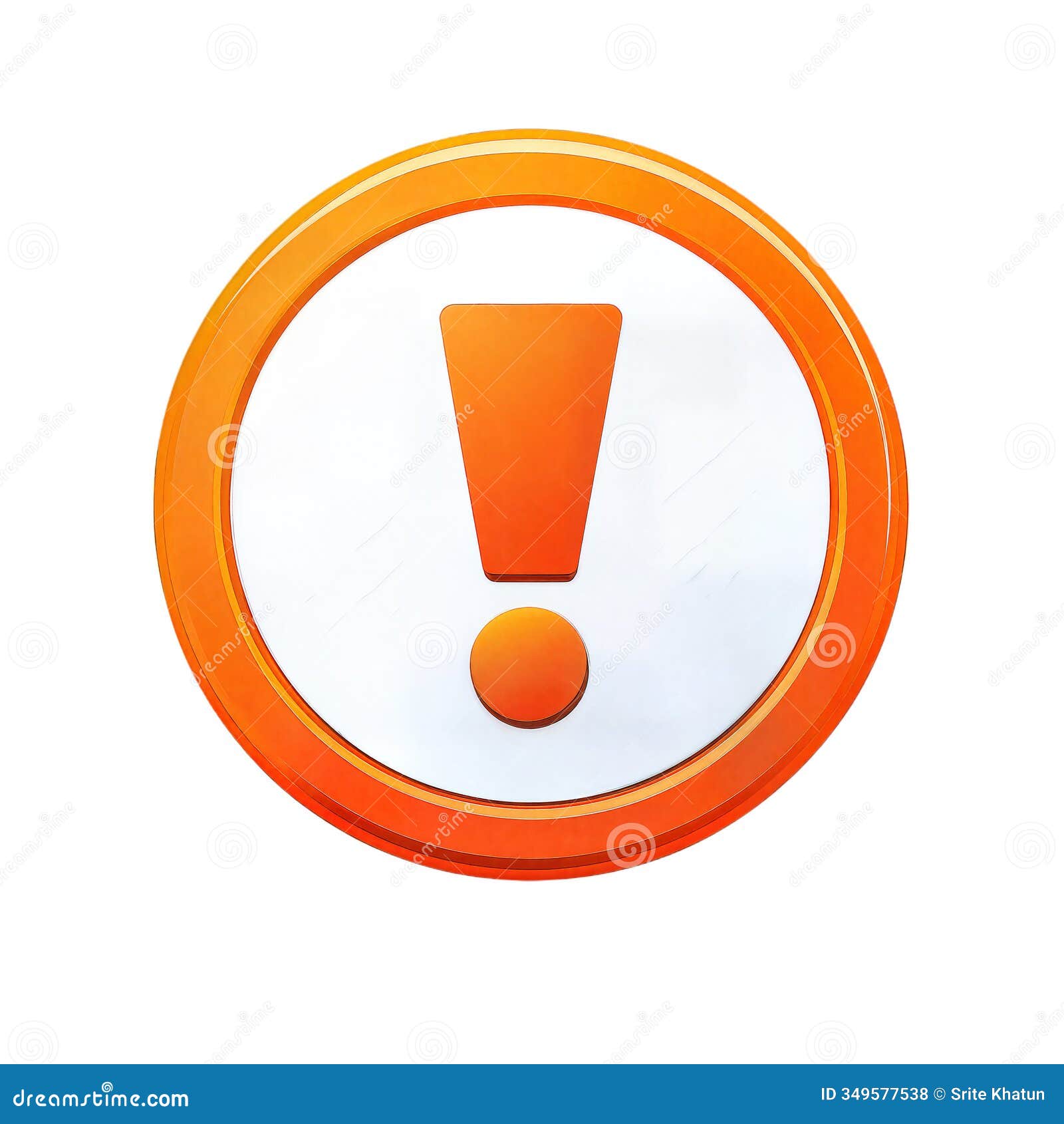 Orange Warning Symbol Indicating Caution or Attention in a Digital ...