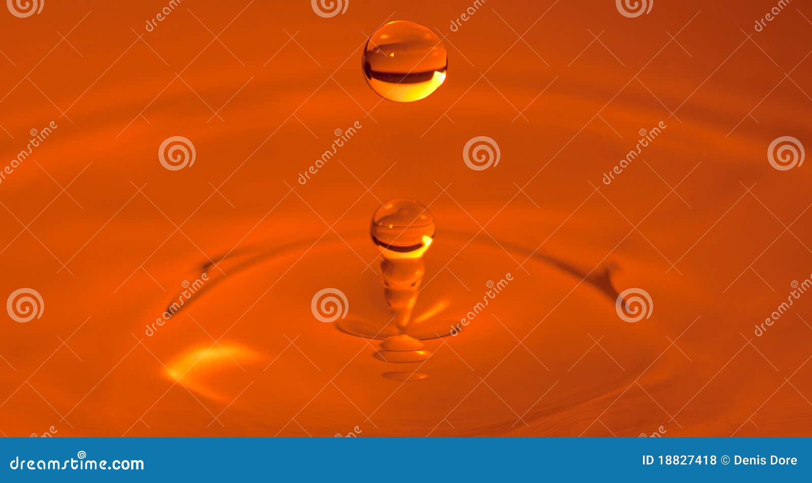 Orange Water Drop High Speed Photo Stock Photo - Image of purity ...