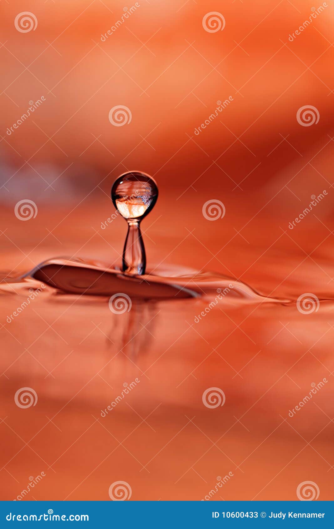 Orange Water Drop and Splash Stock Image - Image of close, cold: 10600433