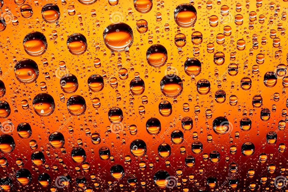 Orange water drops stock image. Image of bright, bubble - 10097041