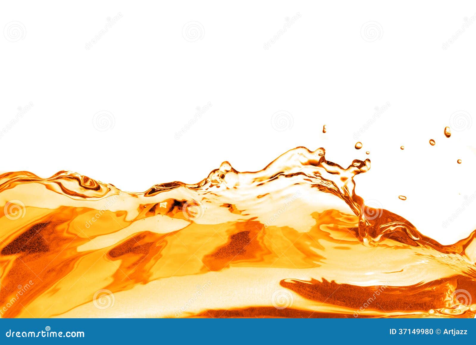 Orange Water Splash Isolated Stock Photo - Image of macro, action: 37149980