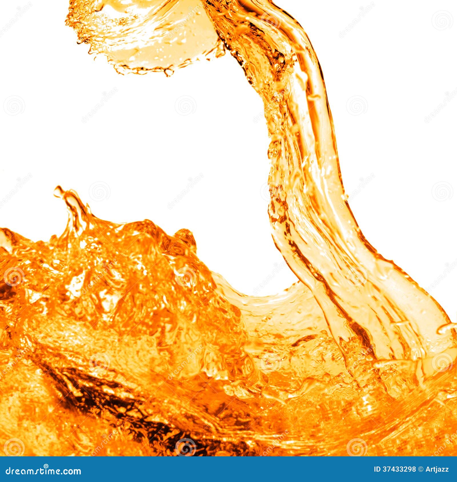 Orange Water Splash Isolated Stock Photo - Image of abstract, healthy ...