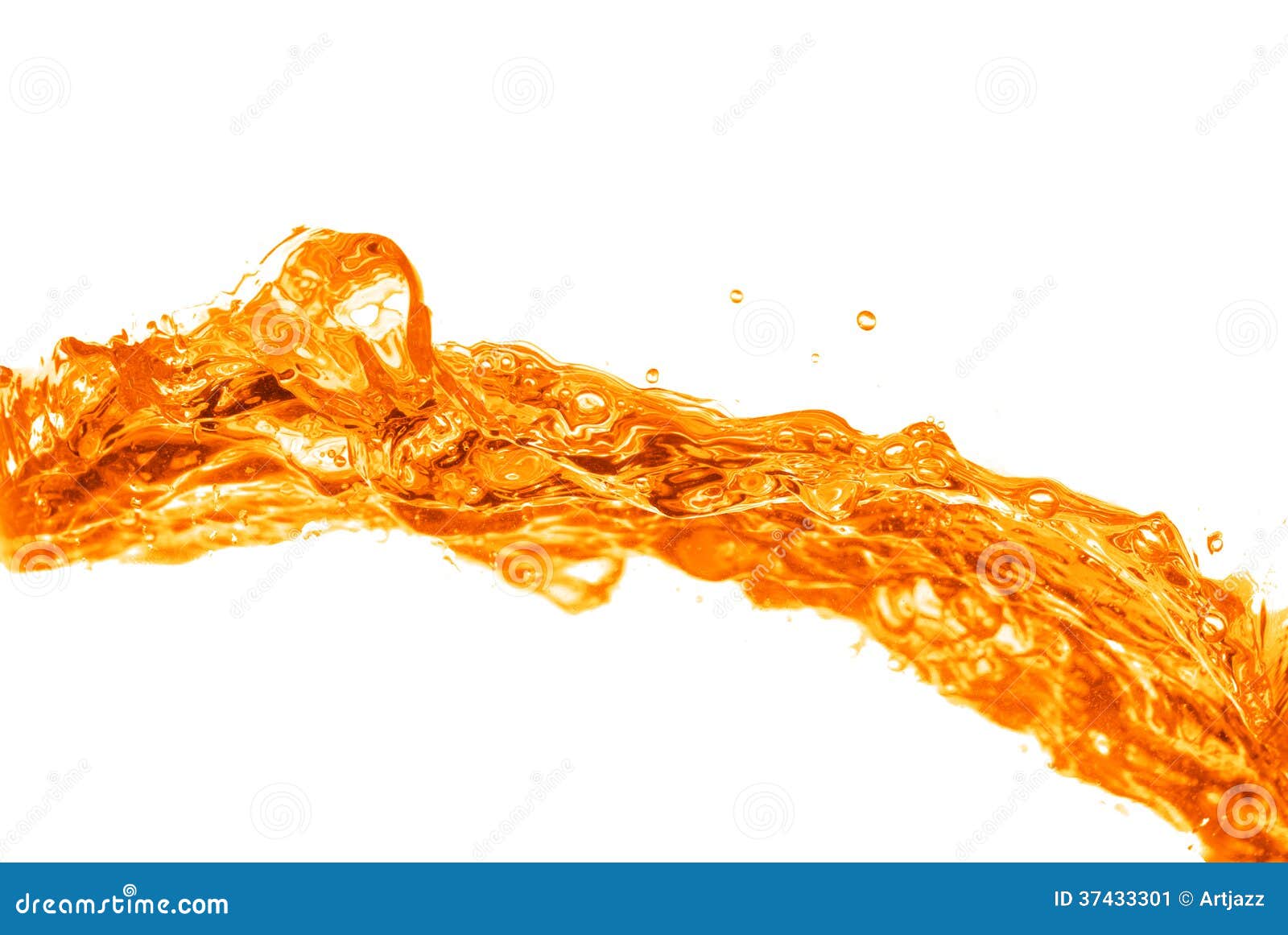 Orange Water Splash Isolated Stock Image - Image of bubble, falling ...
