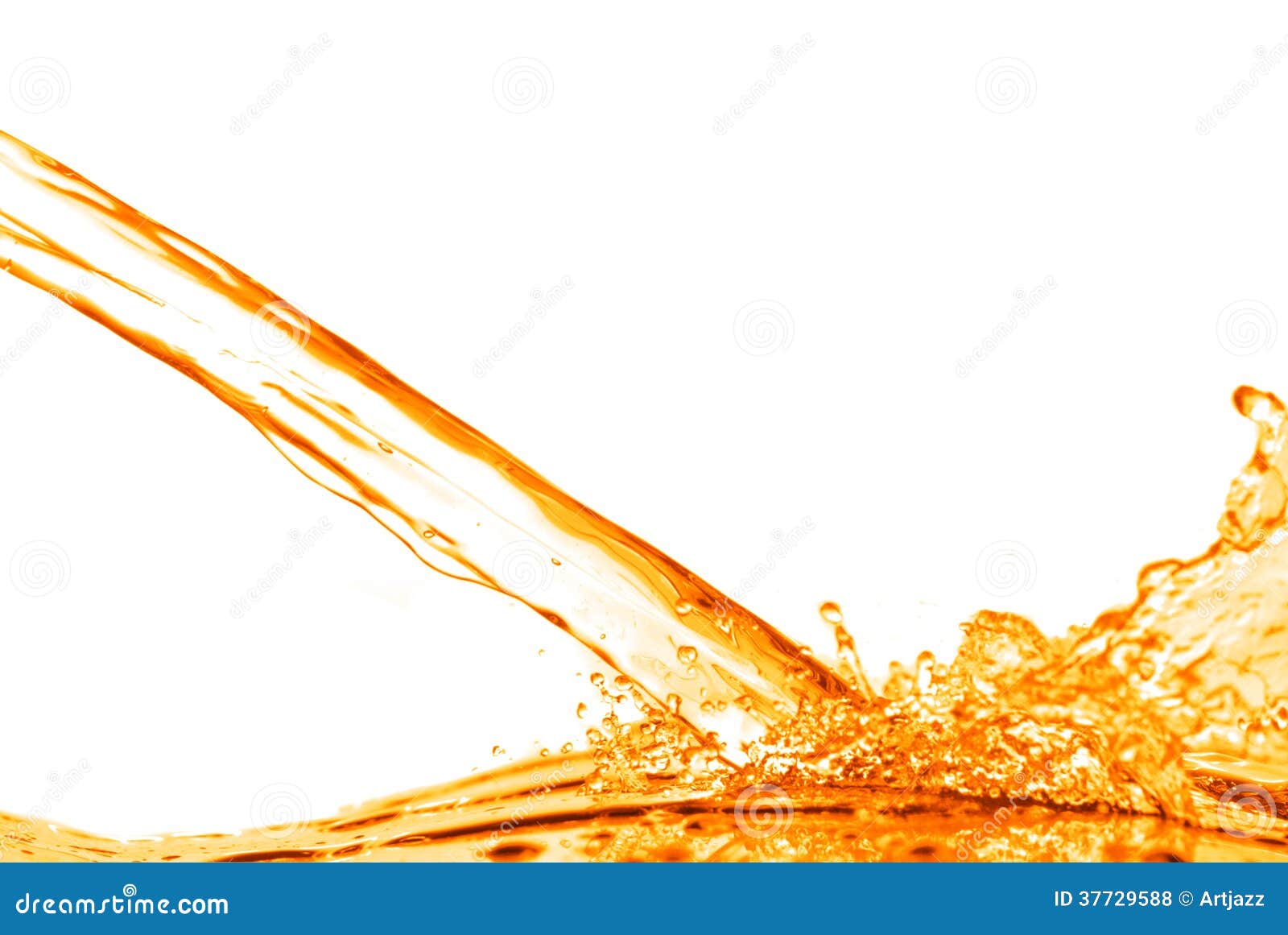 Orange Water Splash Isolated on White Stock Photo - Image of energy ...