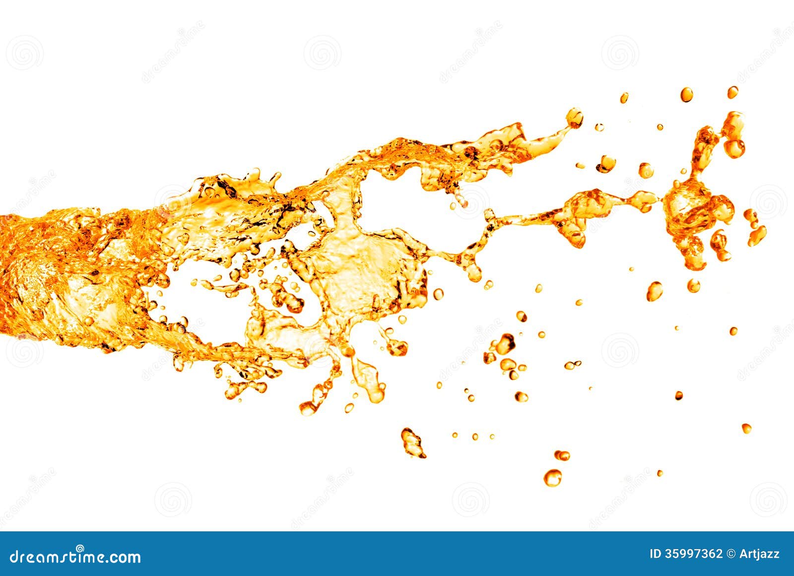 Orange Splash In Water