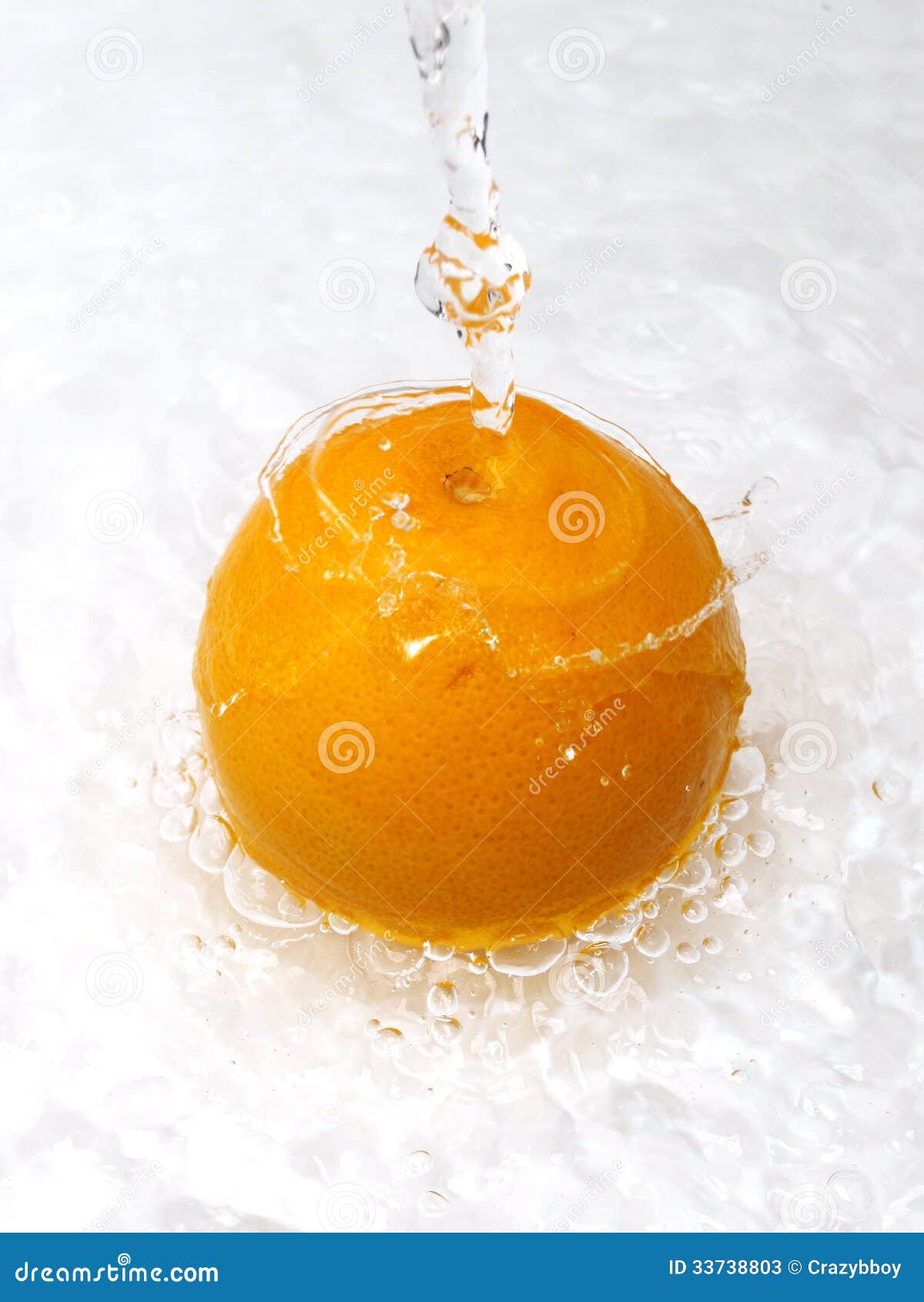 Orange with water splash stock image. Image of splash - 33738803