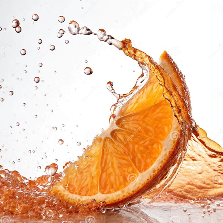 Orange Water Wave on White Background Stock Illustration - Illustration ...