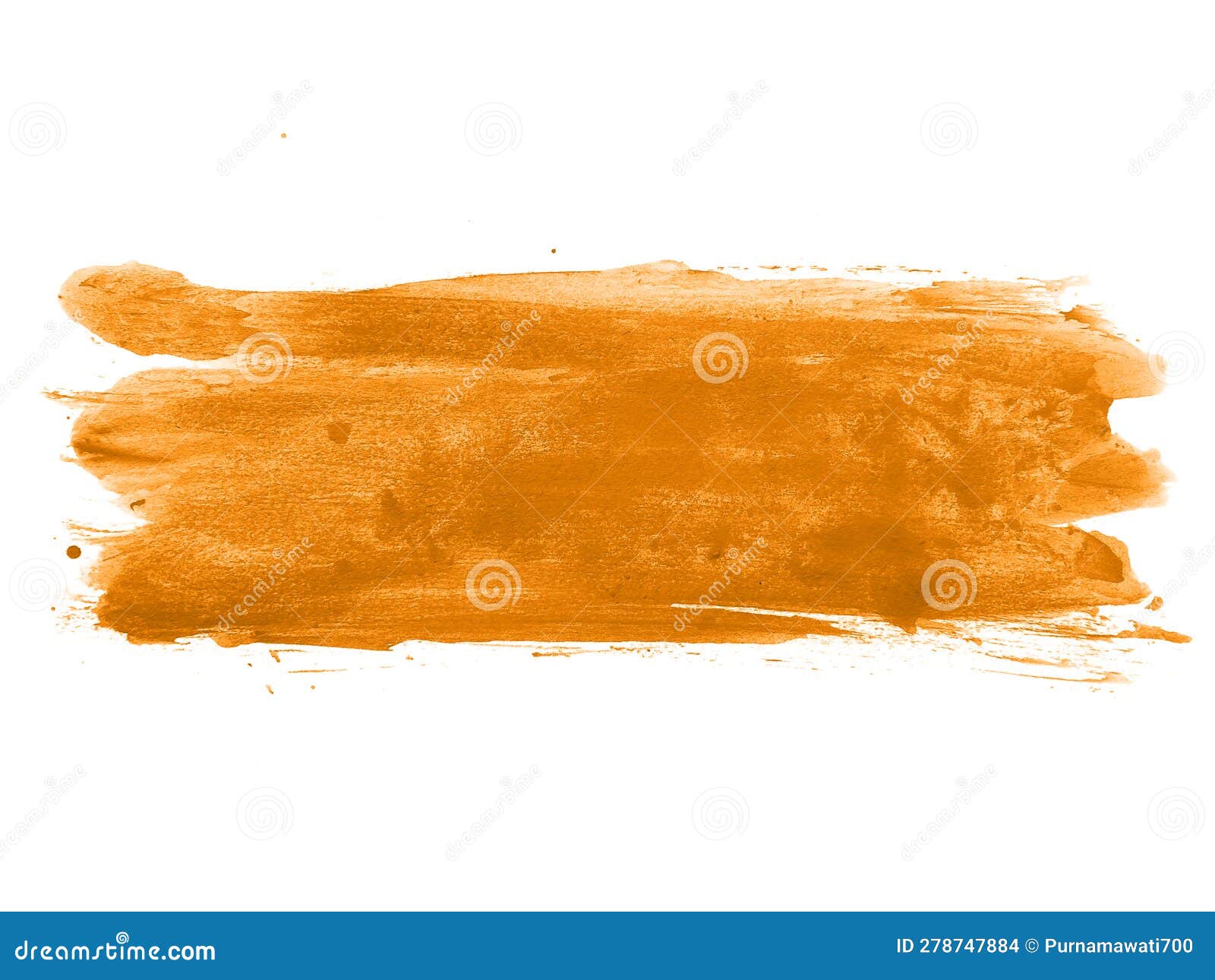 Orange Watercolor Scribble Texture. Abstract Watercolor on White ...