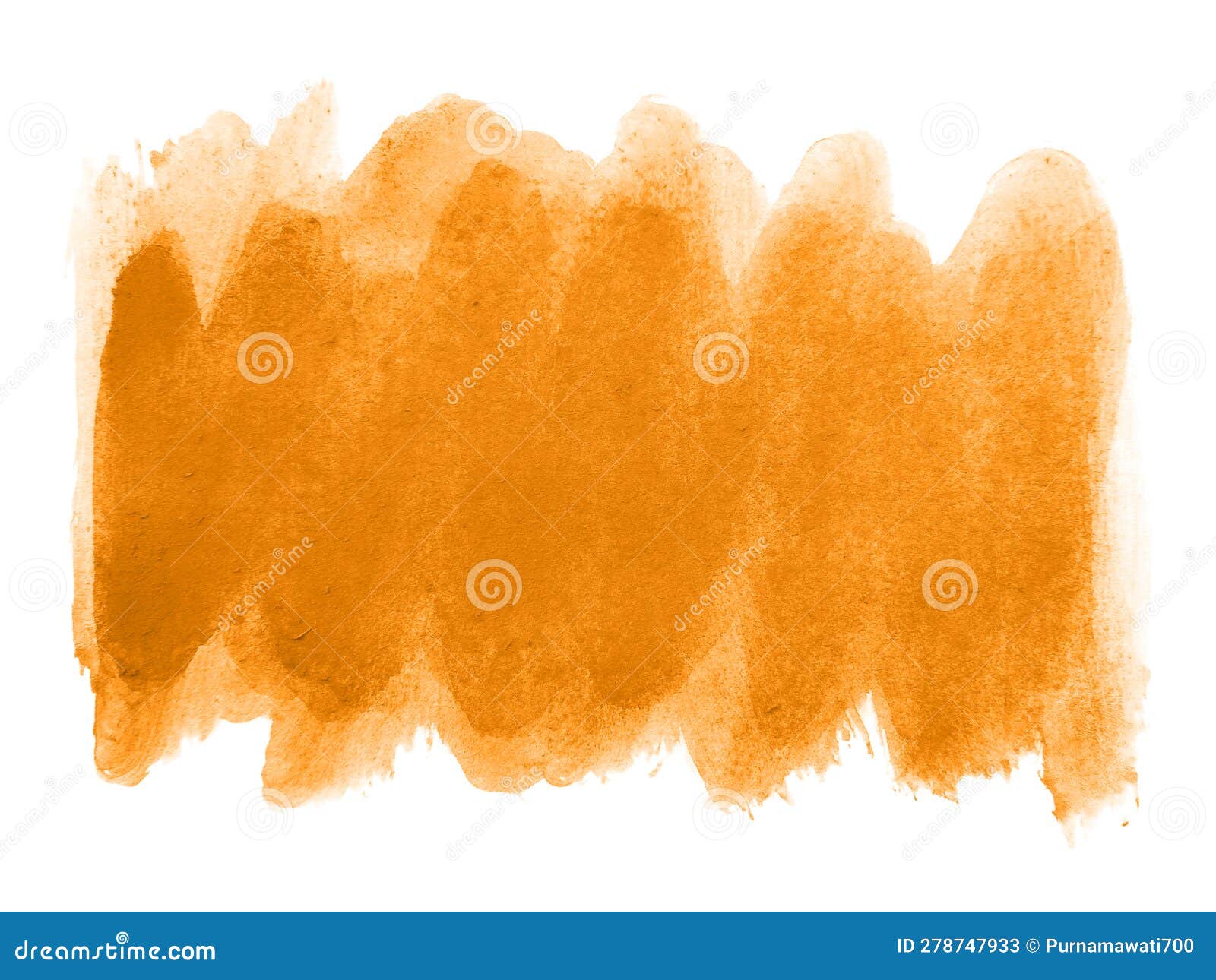 Orange Watercolor Scribble Texture. Abstract Watercolor on White ...