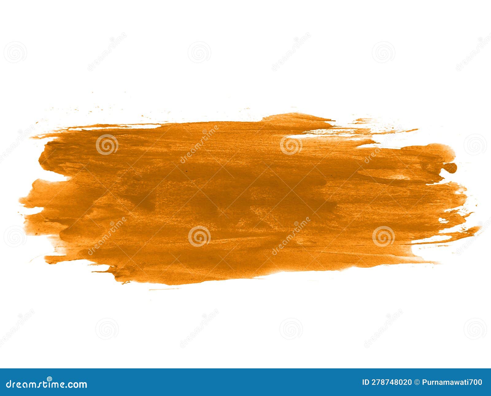 Orange Watercolor Scribble Texture. Abstract Watercolor on White ...