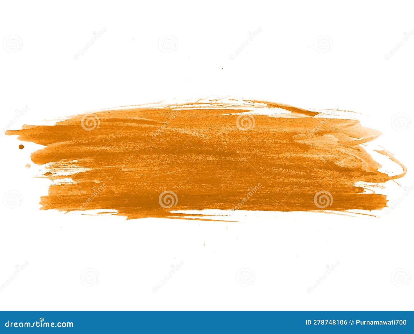 Orange Watercolor Scribble Texture. Abstract Watercolor on White ...