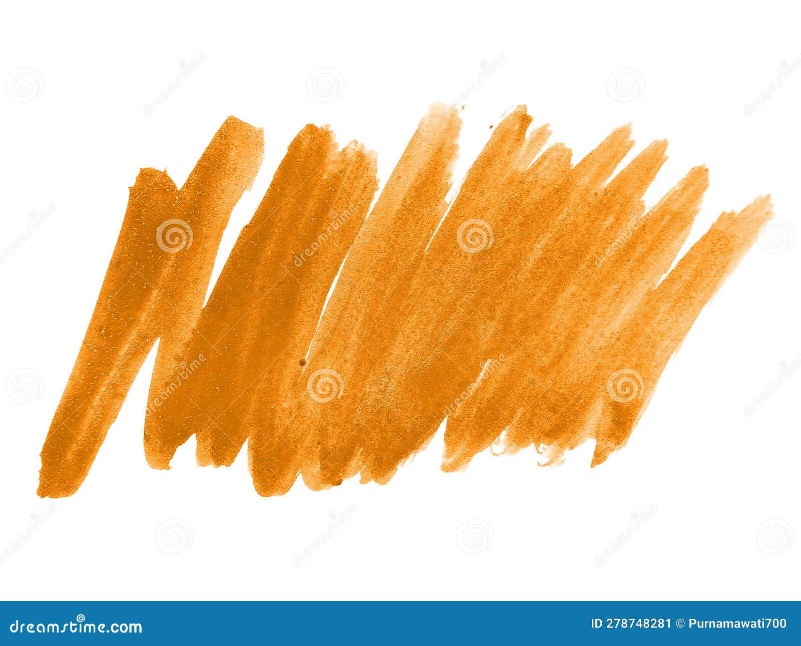 Orange Watercolor Scribble Texture. Abstract Watercolor on White ...